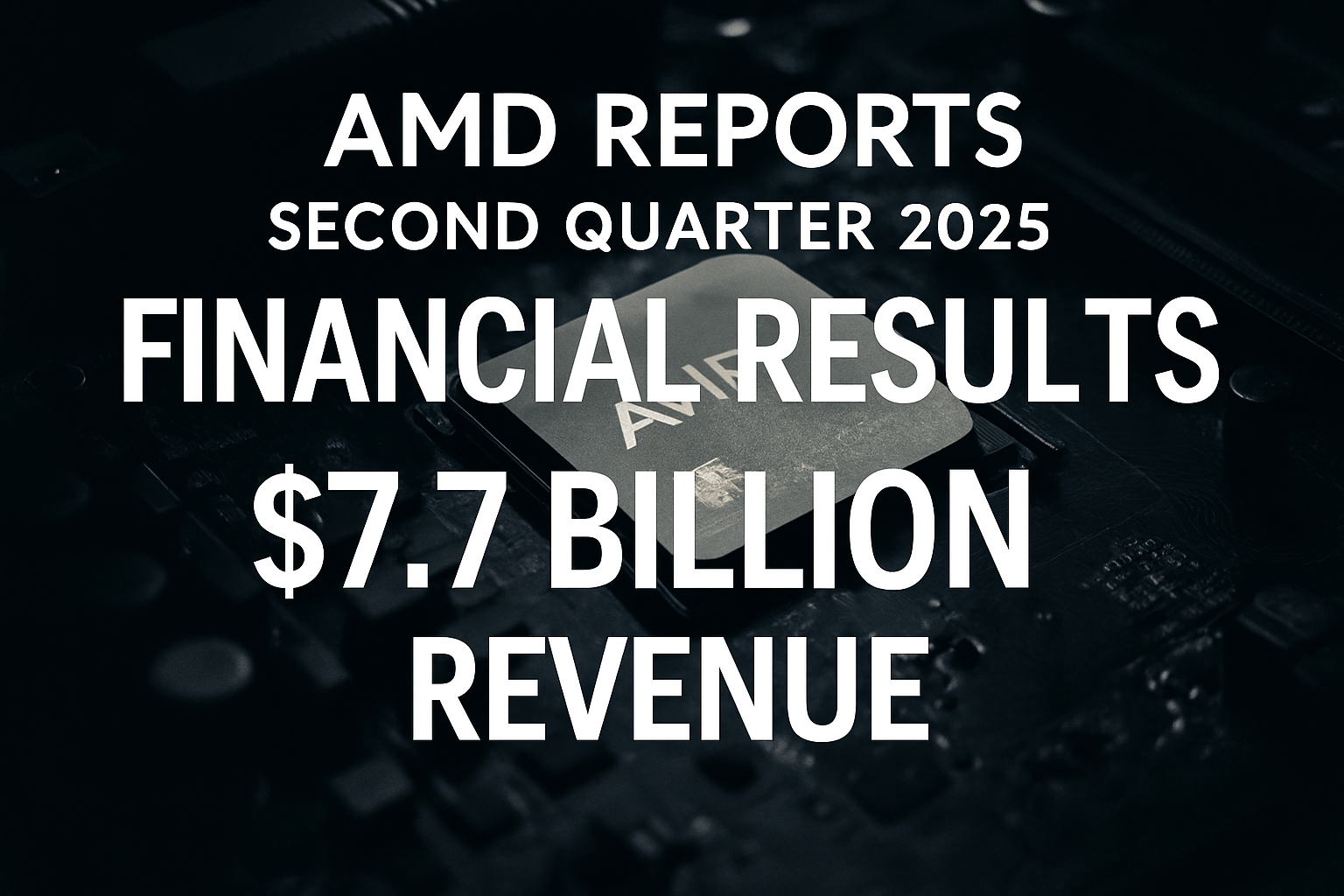 AMD Q2 Revenue Hits Record $7.7B as Server, PC Sales Surge | AMD Stock News