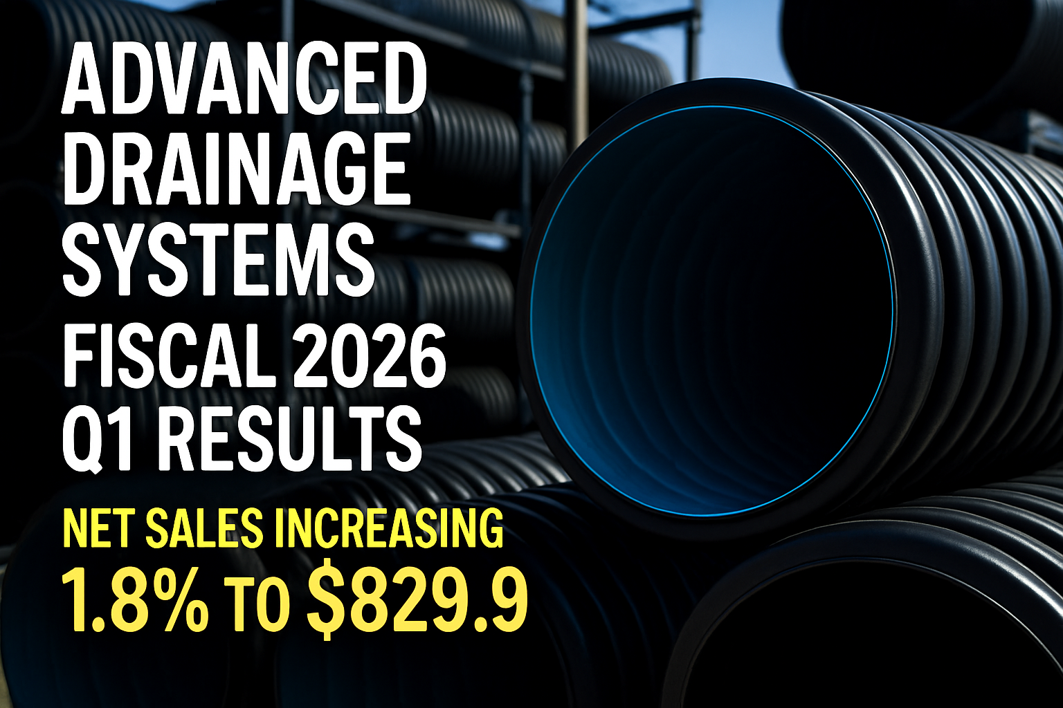 Advanced Drainage Q1: Revenue Hits $830M, Posts 33.5% EBITDA Margin ...