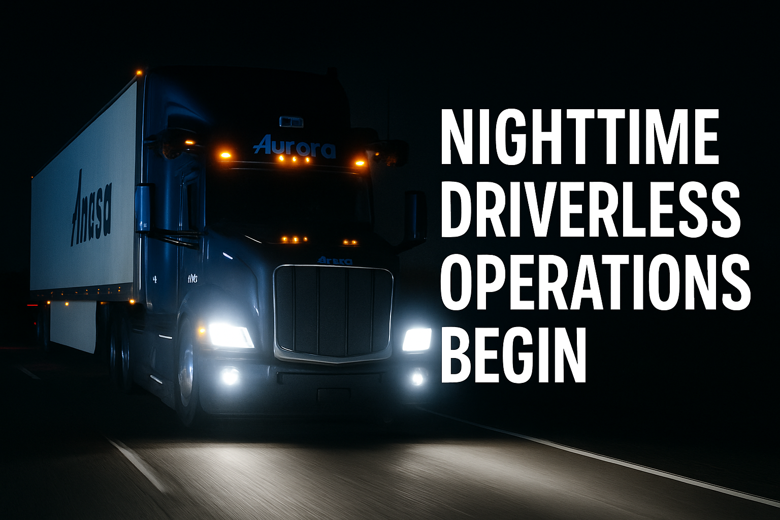 Aurora Launches 24/7 Autonomous Truck Operations, Expands Network | AUR ...