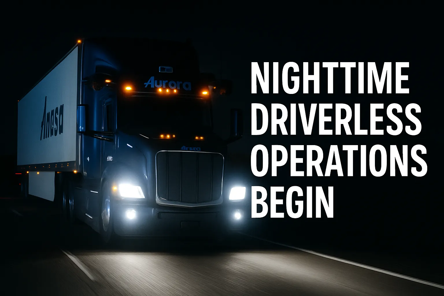 Aurora Launches 24/7 Autonomous Truck Operations, Expands Network | AUR ...