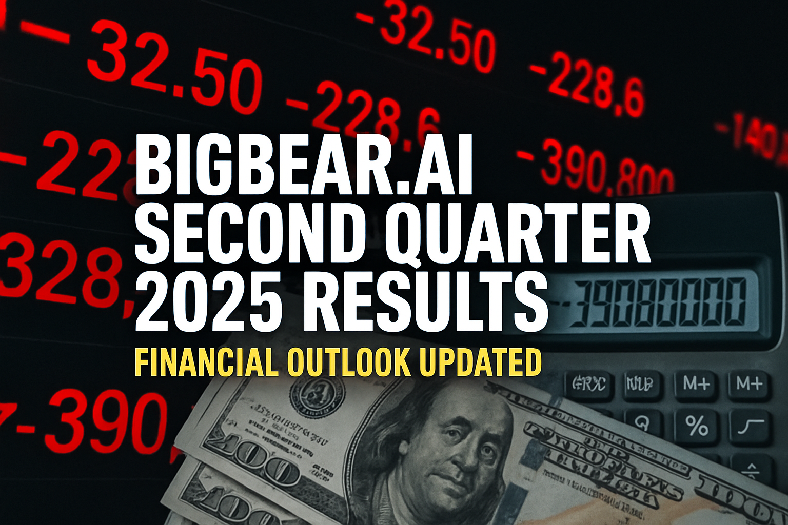 BigBear.ai Q2 Revenue Falls 18% to $32.5M, Holds Record $390M Cash | BBAI Stock News