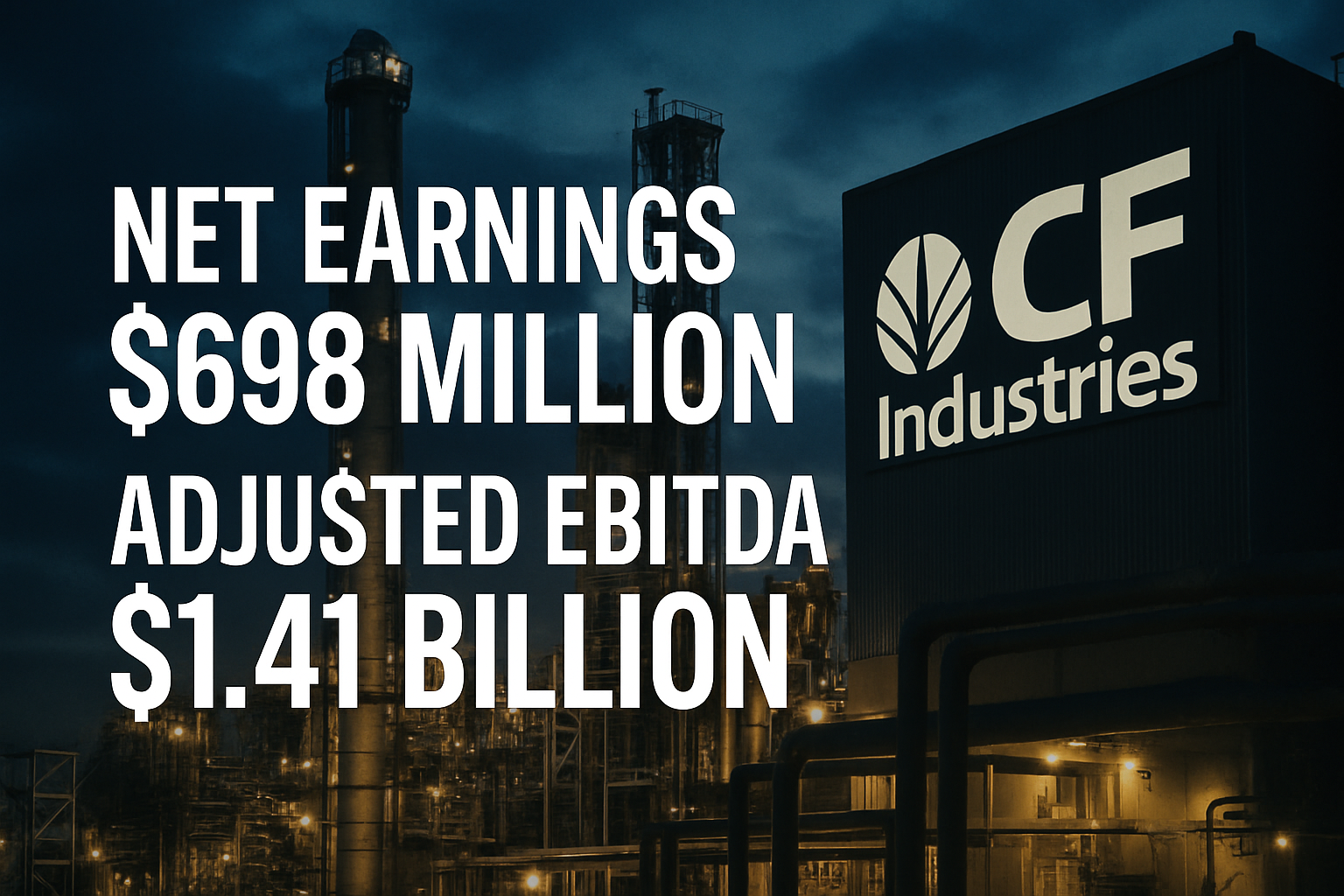 CF Industries Reports $698M Earnings, Launches Carbon Capture Project | CF Stock News