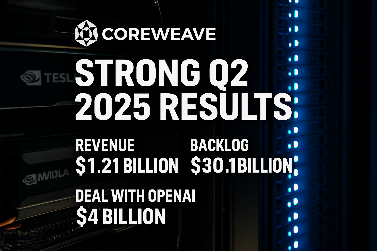 AI Cloud Provider CoreWeave Revenue Surges 206% to $1.2B in Q2 | CRWV ...