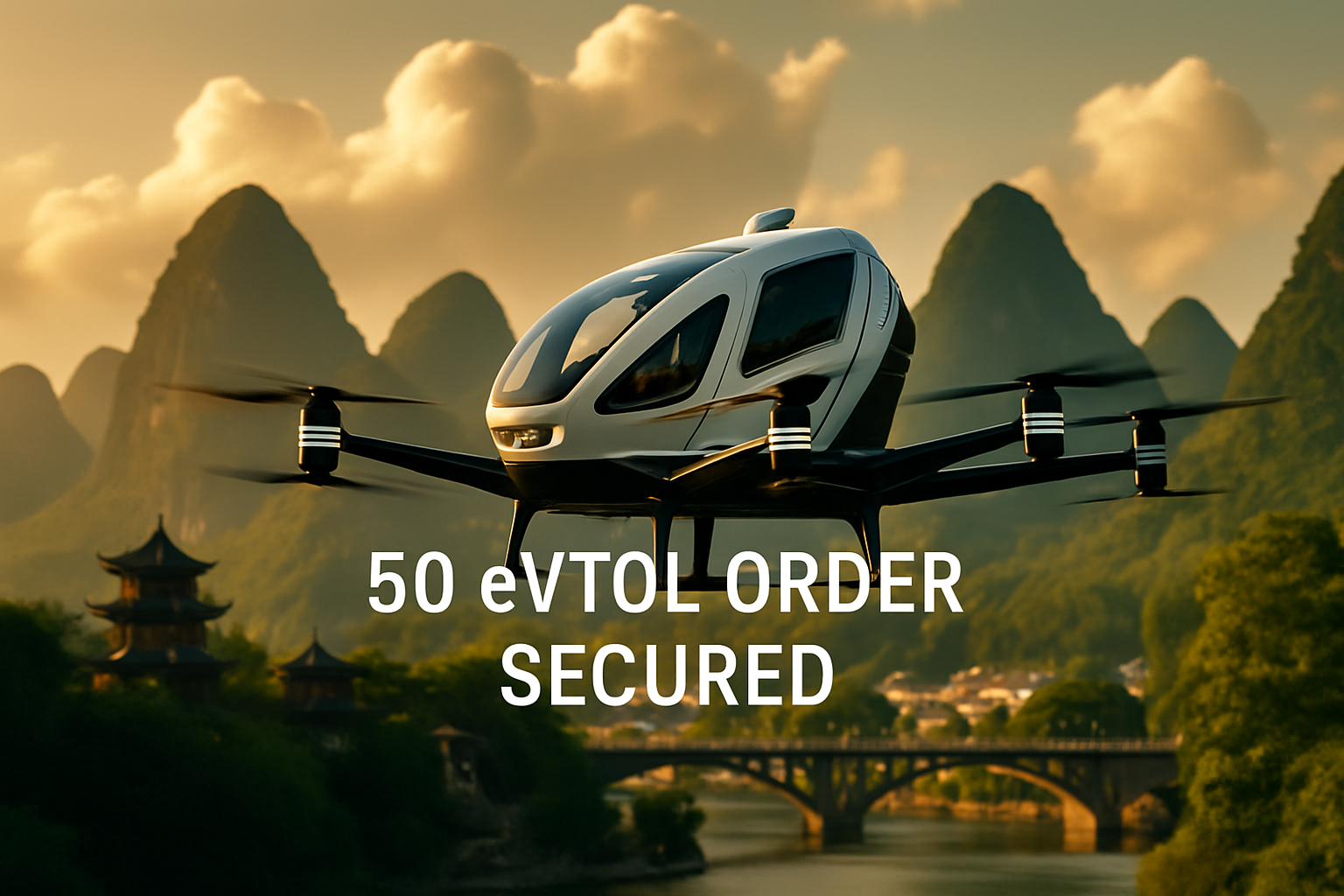 EHang Secures 50-Unit Order for EH216-S eVTOL Aircraft in Tourism Deal | EH Stock News