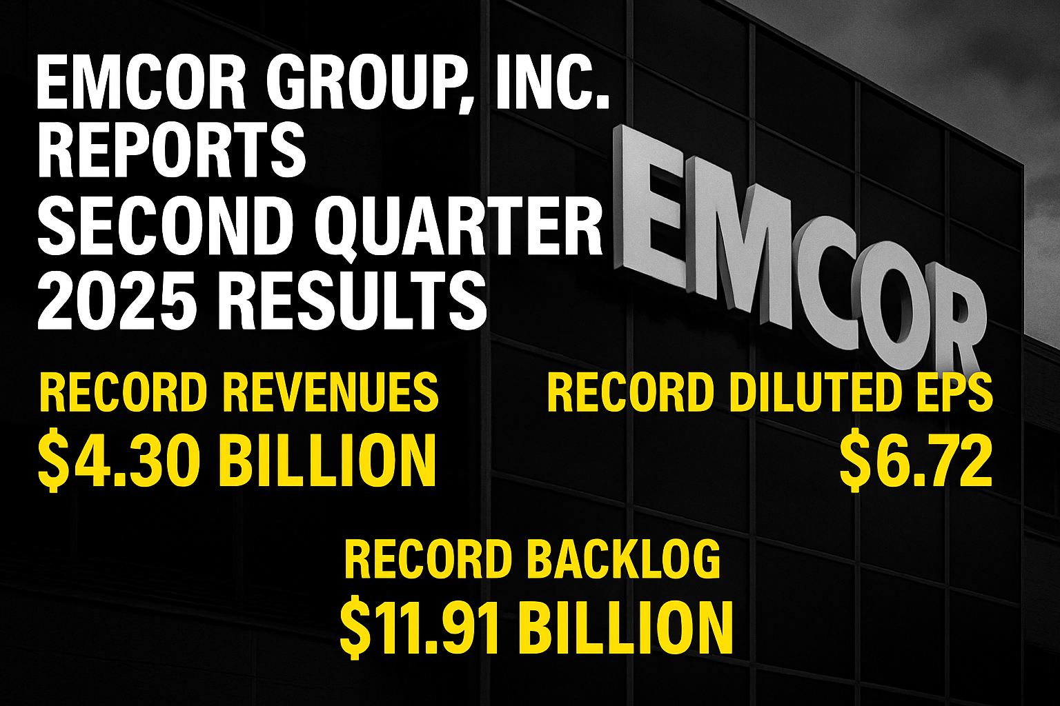 EMCOR Q2 Earnings: Record $4.3B Revenue, EPS Jumps 28%, Raises 2025 ...