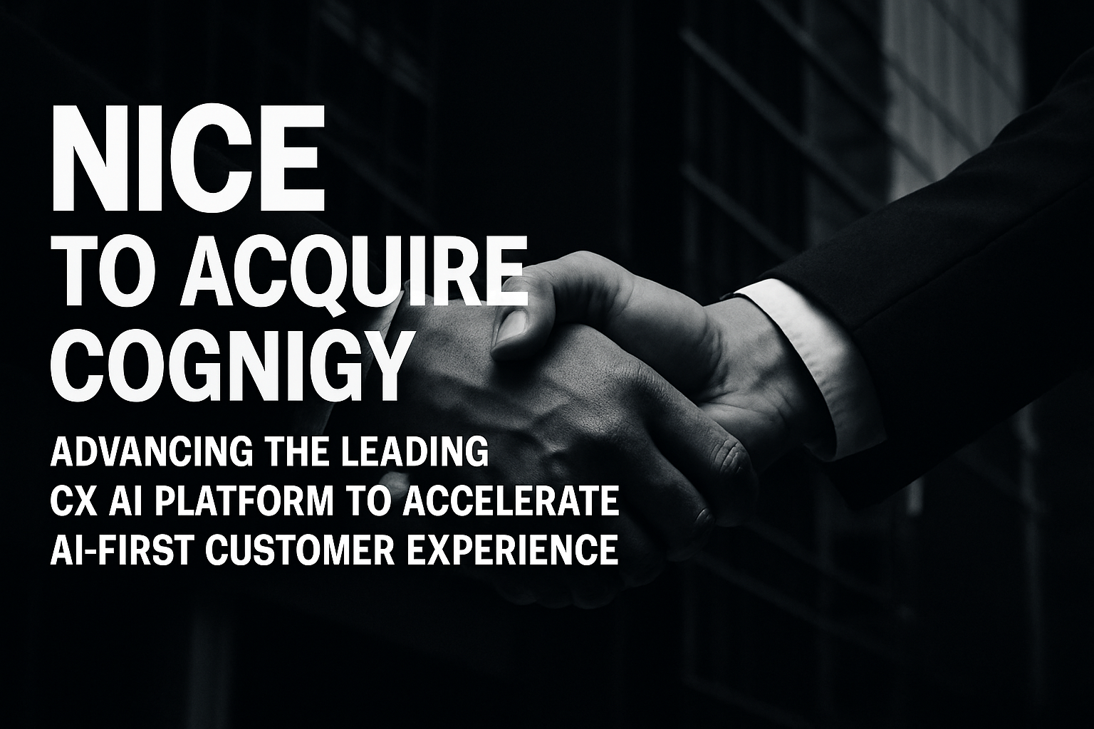 NICE Acquires AI Leader Cognigy for $955M to Transform Customer Experience | NICE Stock News