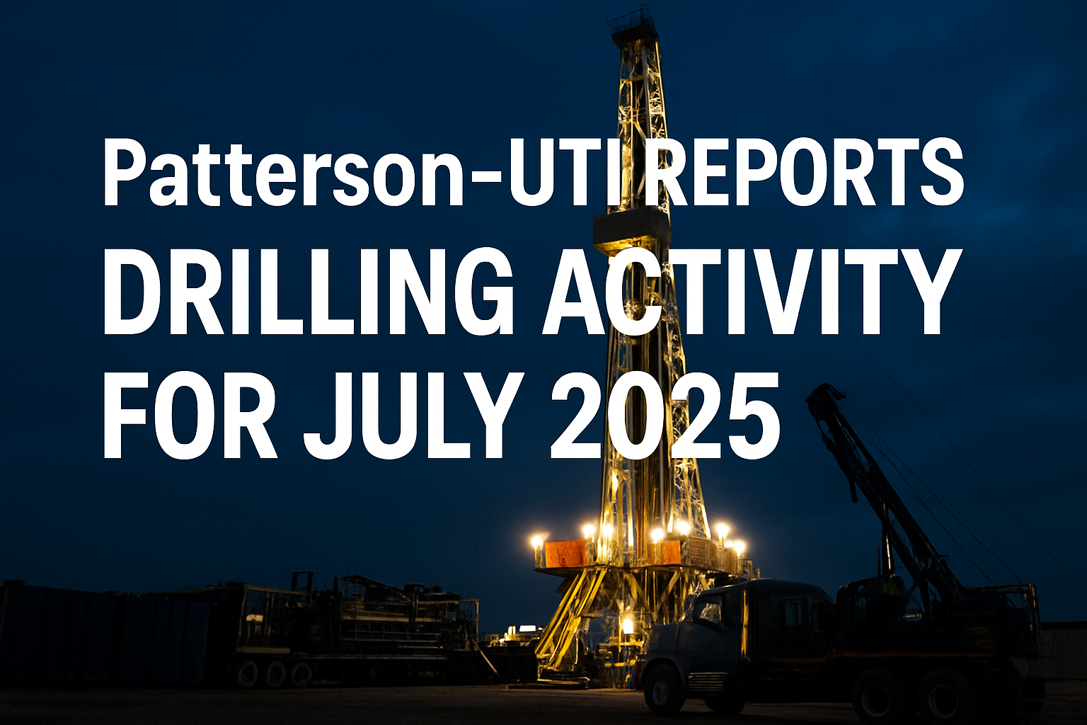 Patterson-UTI Reports 98 Drilling Rigs Operating in July 2025 | PTEN ...