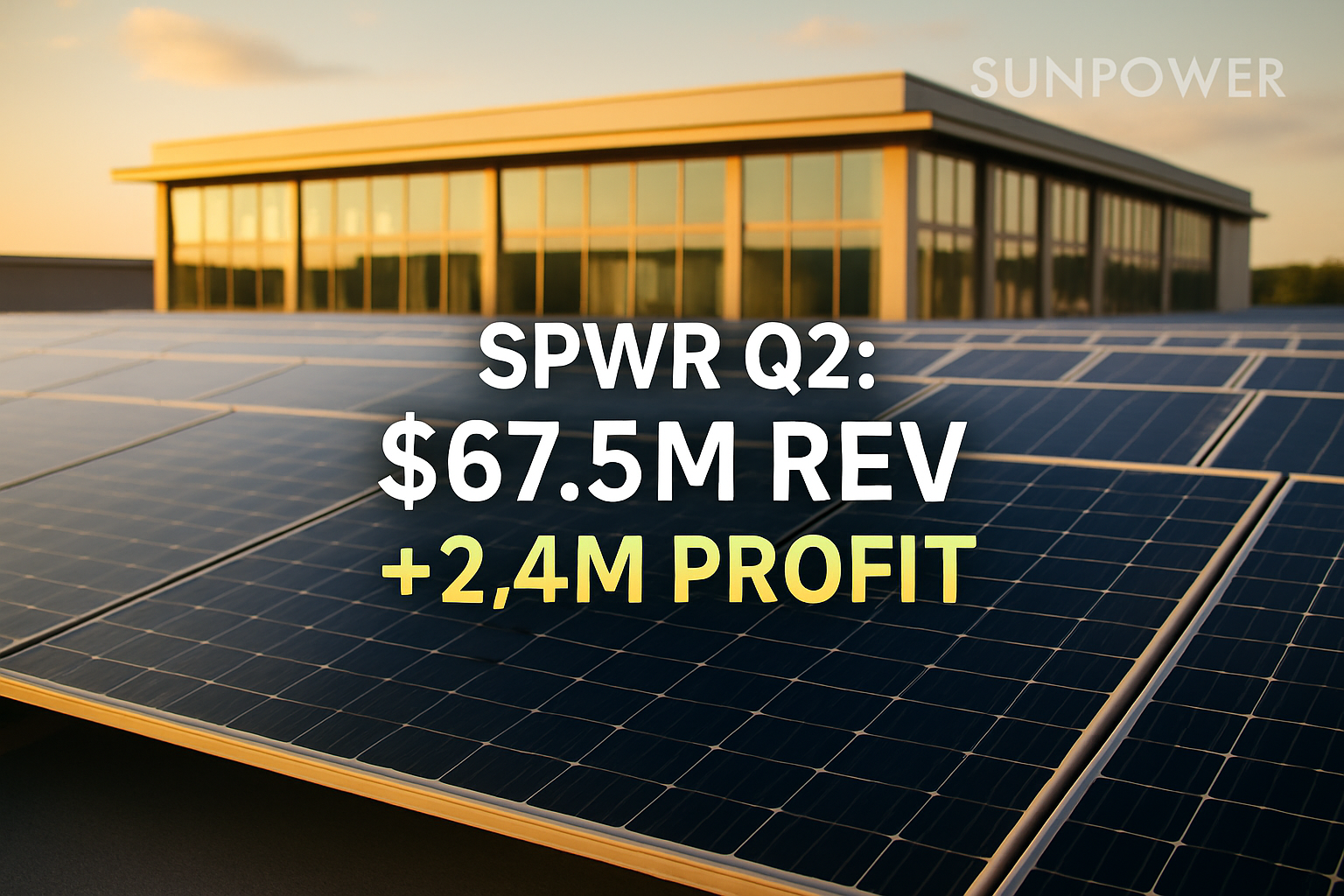 SunPower Q2 Earnings: Achieves $2.4M Profit Despite Revenue Drop to $67 ...