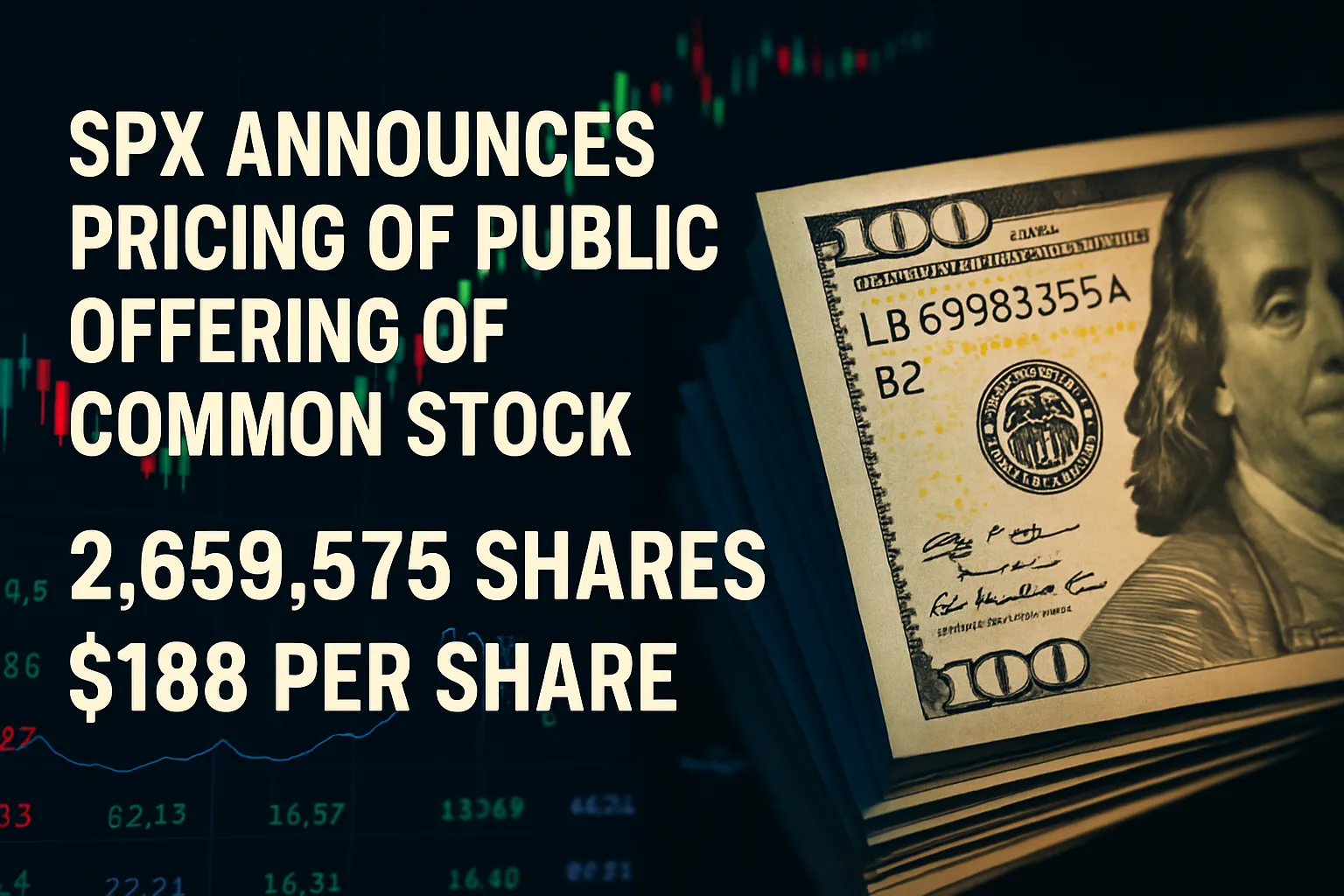 Industrial Tech Firm SPX Prices $500M Stock Offering at $188 Per Share ...