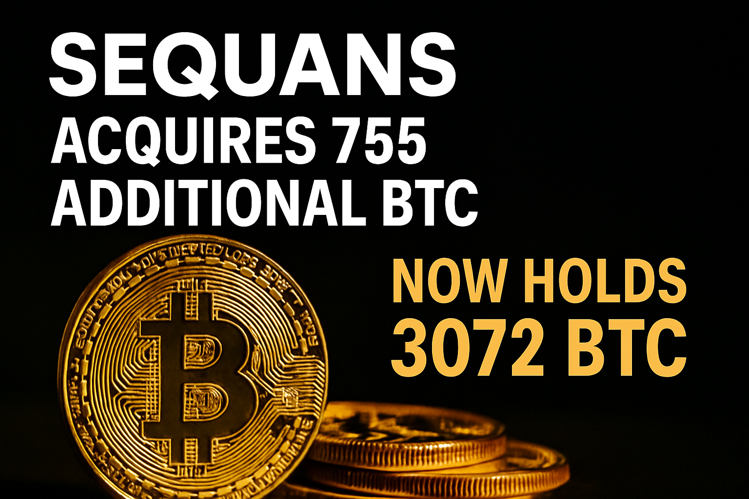 Sequans Adds 755 Bitcoin to Treasury, Total Holdings Reach 3,072 BTC | SQNS Stock News
