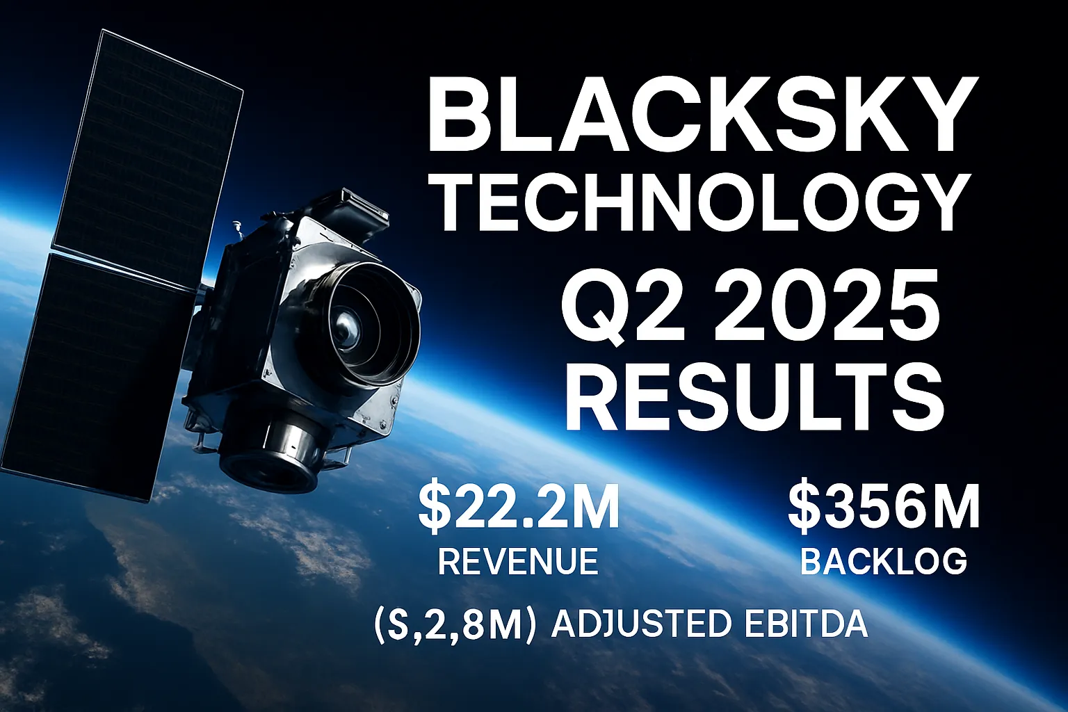 BlackSky Reports Q2 Results: $356M Backlog, Gen-3 Satellite Success ...