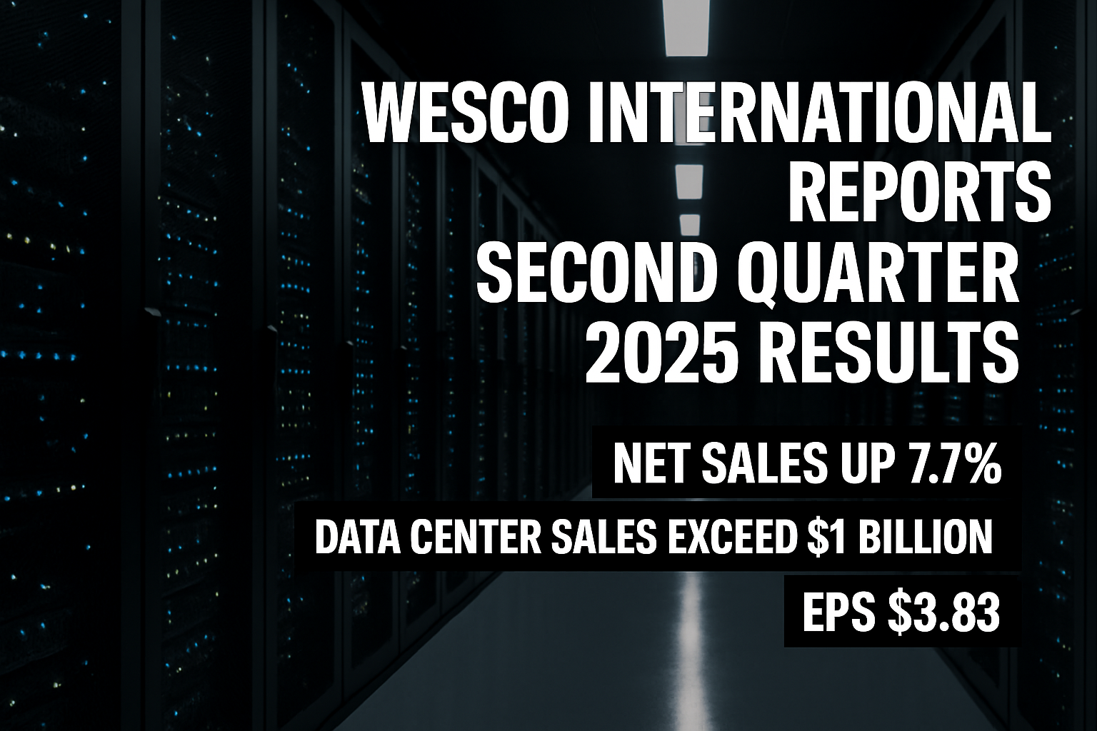 Wesco Data Center Sales Hit $1B as Q2 Revenue Grows 7.7% | WCC Stock News